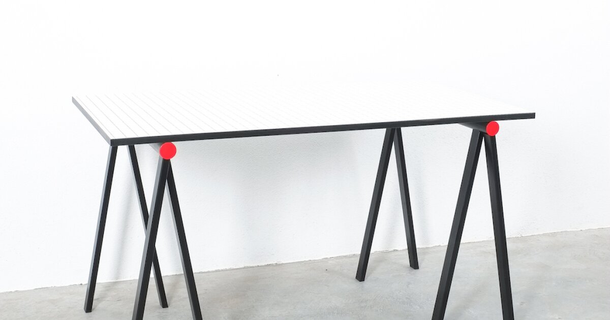 Rodney Kinsman for Bieffeplast Rare Desk Grid Table, Italy, circa 1985 ...